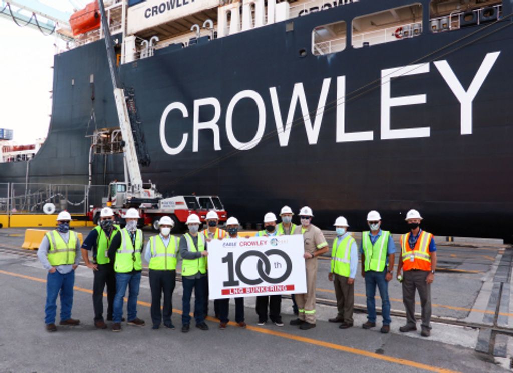 Eagle LNG and Crowley Celebrate 100th LNG Bunkering for CONRO Ships at ...
