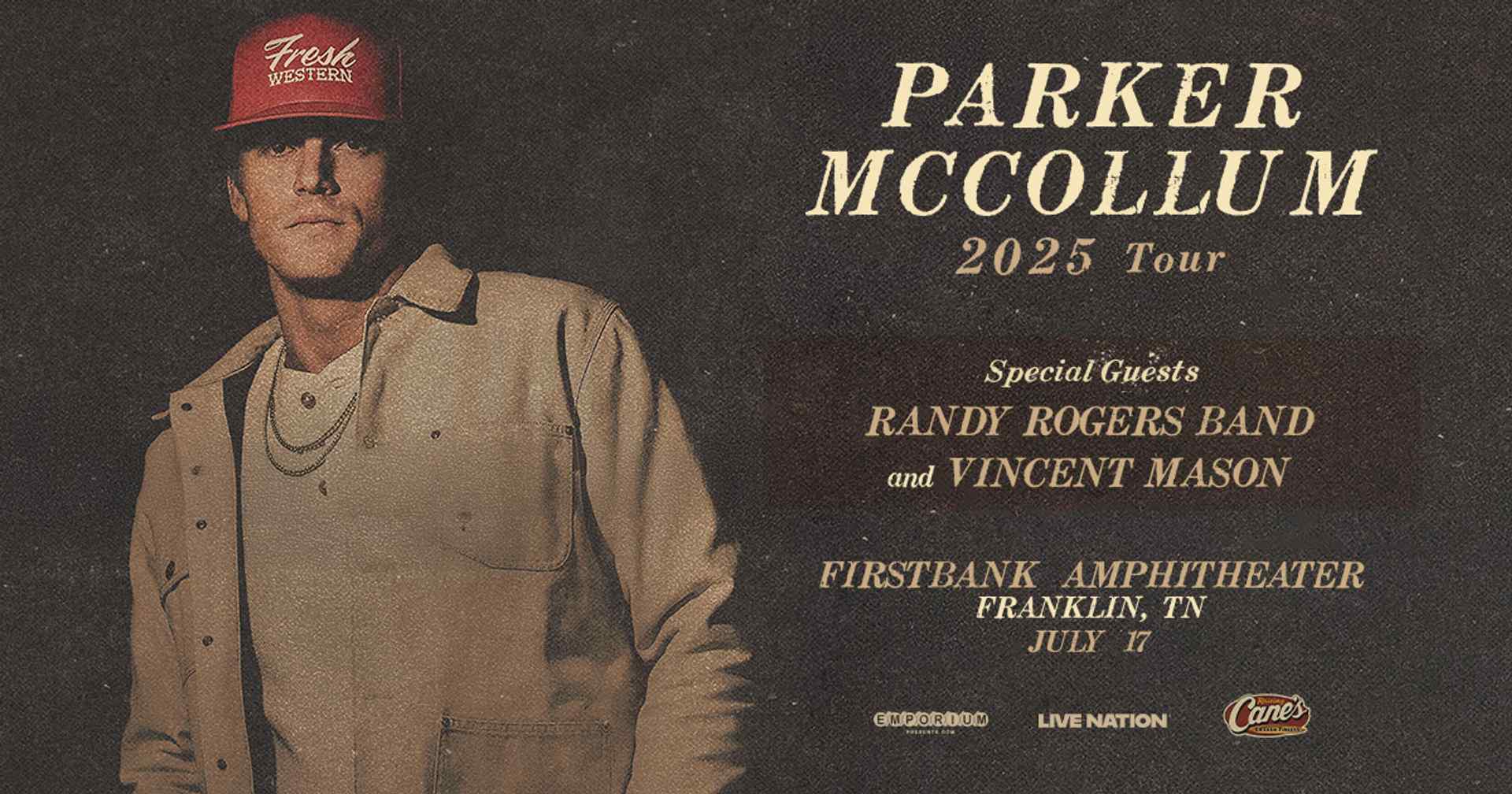 Parker McCollum - What Kinda Man Tour 2025 with special guest Vincent ...