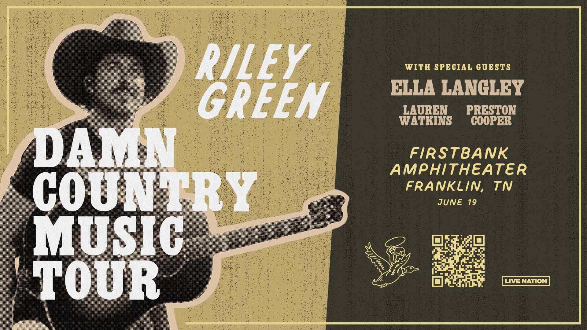 Riley Green Damn Country Music Tour with special guests Ella Langley ...