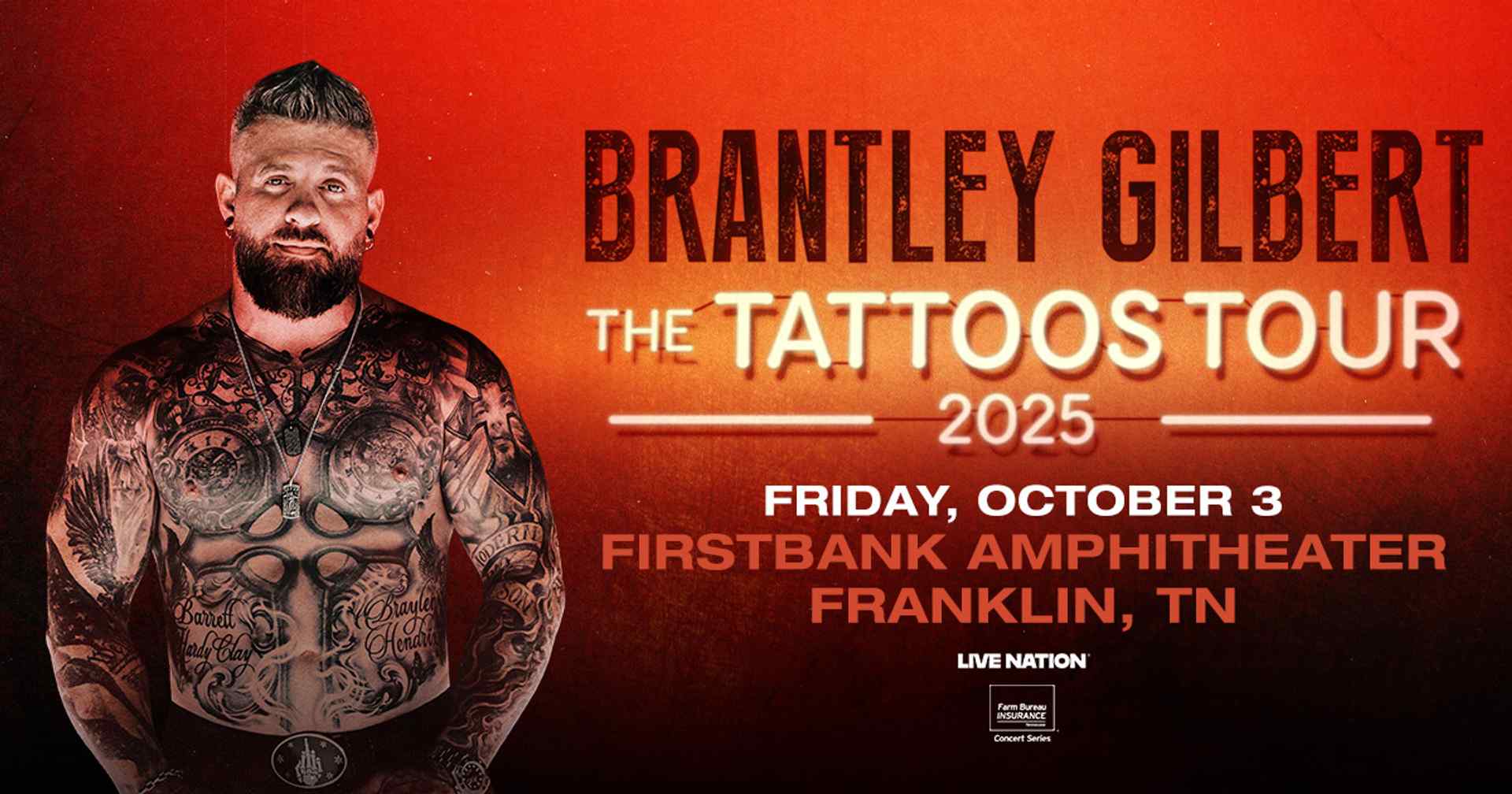 Brantley Gilbert The Tattoos Tour 2025