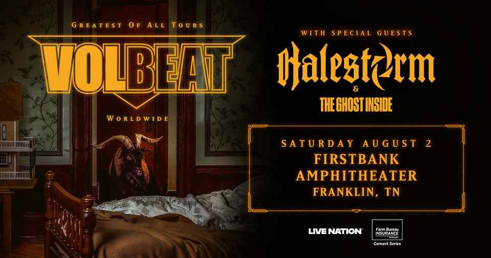 VOLBEAT Greatest Of All Tours Worldwide with Special Guests Halestorm ...